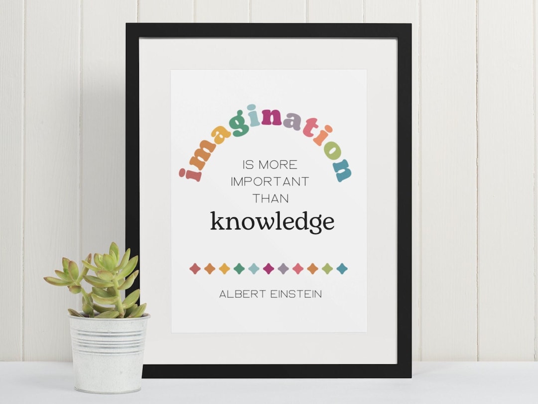 Albert Einstein Imagination Quote Printable, Homeschool Printable ...