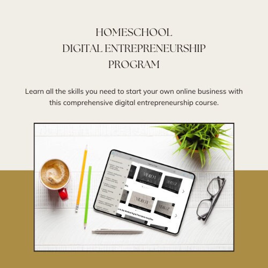 Homeschool Digital Entrepreneurship Program Course Curriculum - Etsy