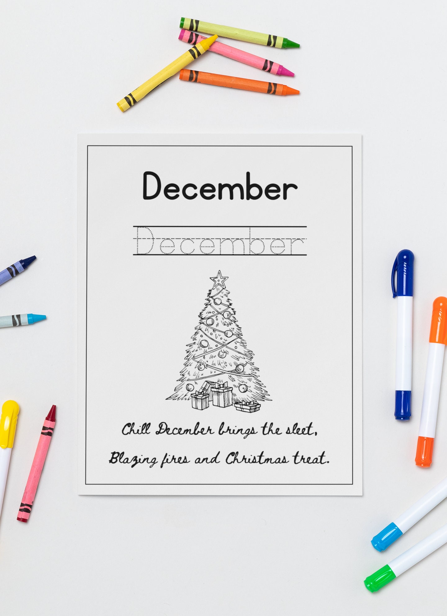 Months of the Year Handwriting Coloring Poetry Activity Pages Download ...