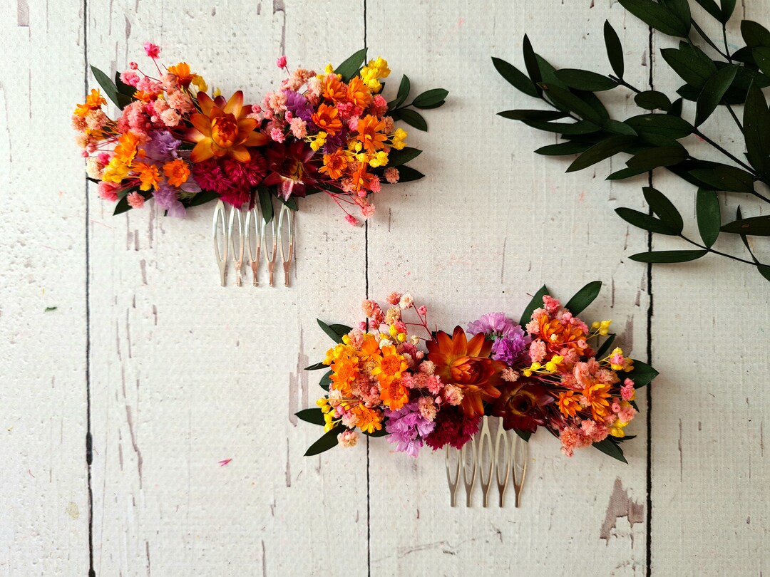 Wild Flower Hair Comb,bridesmaid Hair Comb,summer Wedding Hair Comb ...