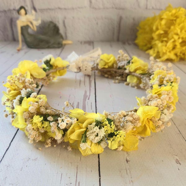 Yellow Flower Crown - Etsy