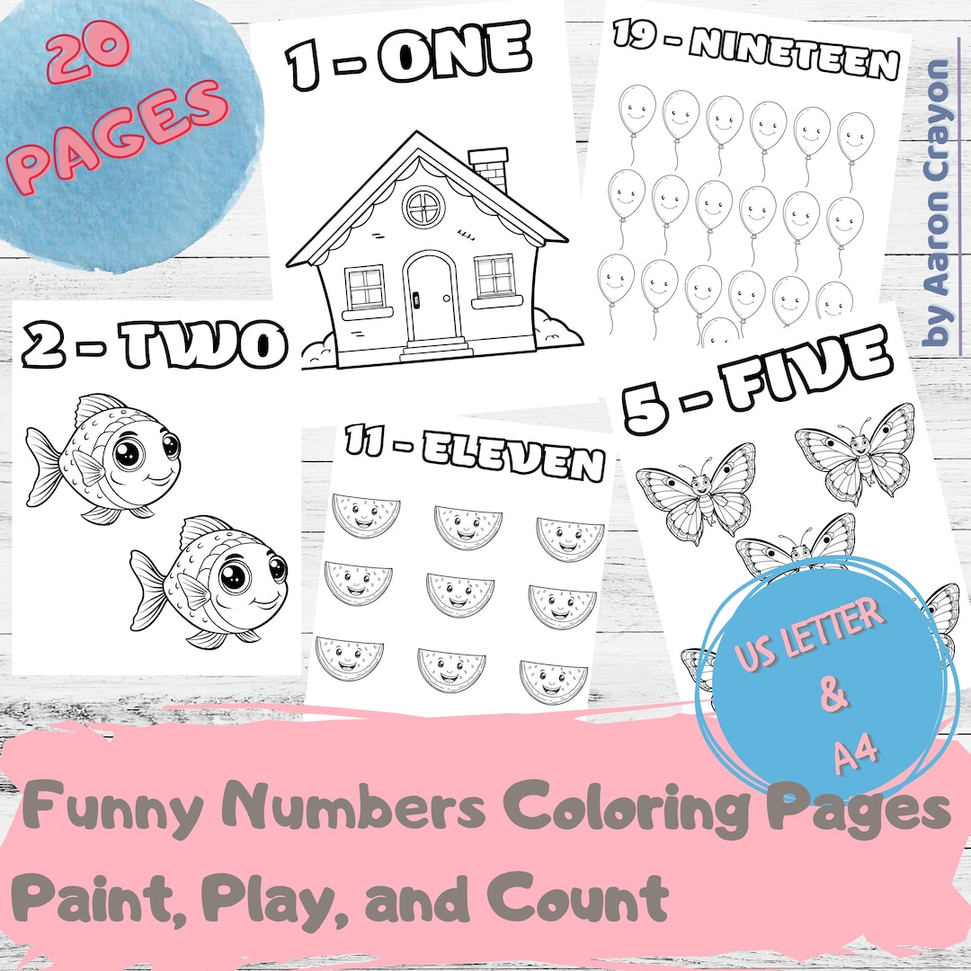 Numbers Coloring Pages 1-20 for Kids, Toddler Gift Coloring Pages ...