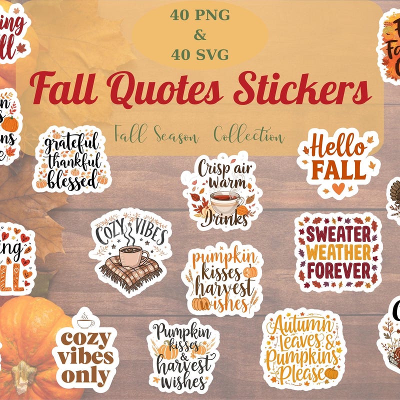 Fall Clip Art Quotes - Etsy