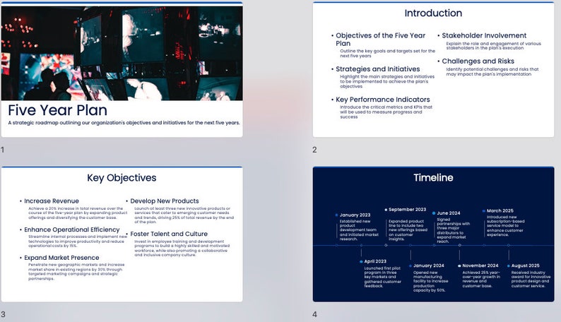 5 Year Plan Powerpoint Presentation Professional PPT Template Business ...