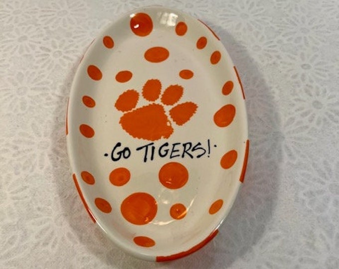 Clemson Tigers Plate, T Cabells Too, New With Label Attached. - Etsy
