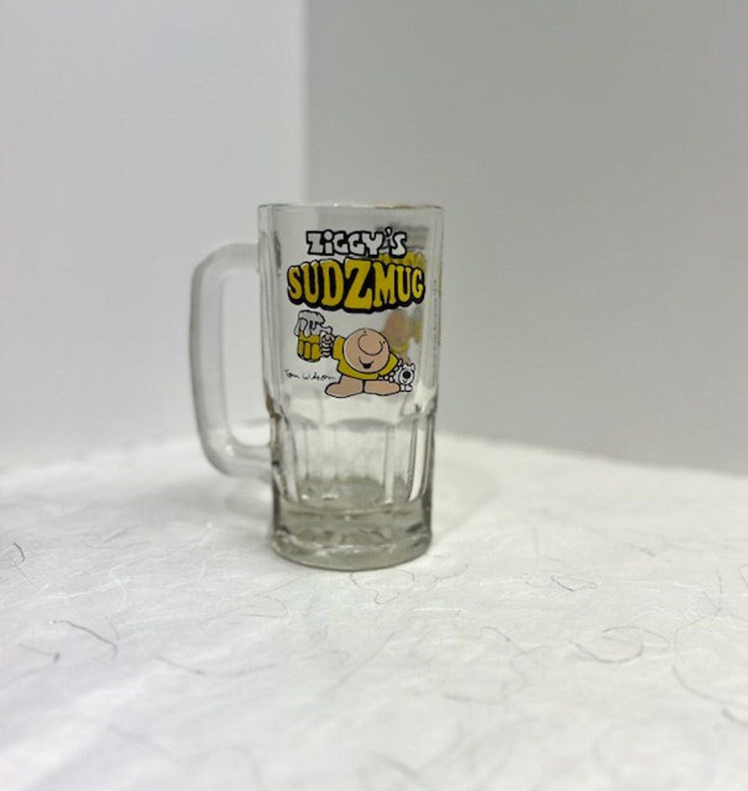 Ziggy Beer Mug 1979, Vintage Sudzmug, Glass Beer Mug, Retro 1970's Mug ...