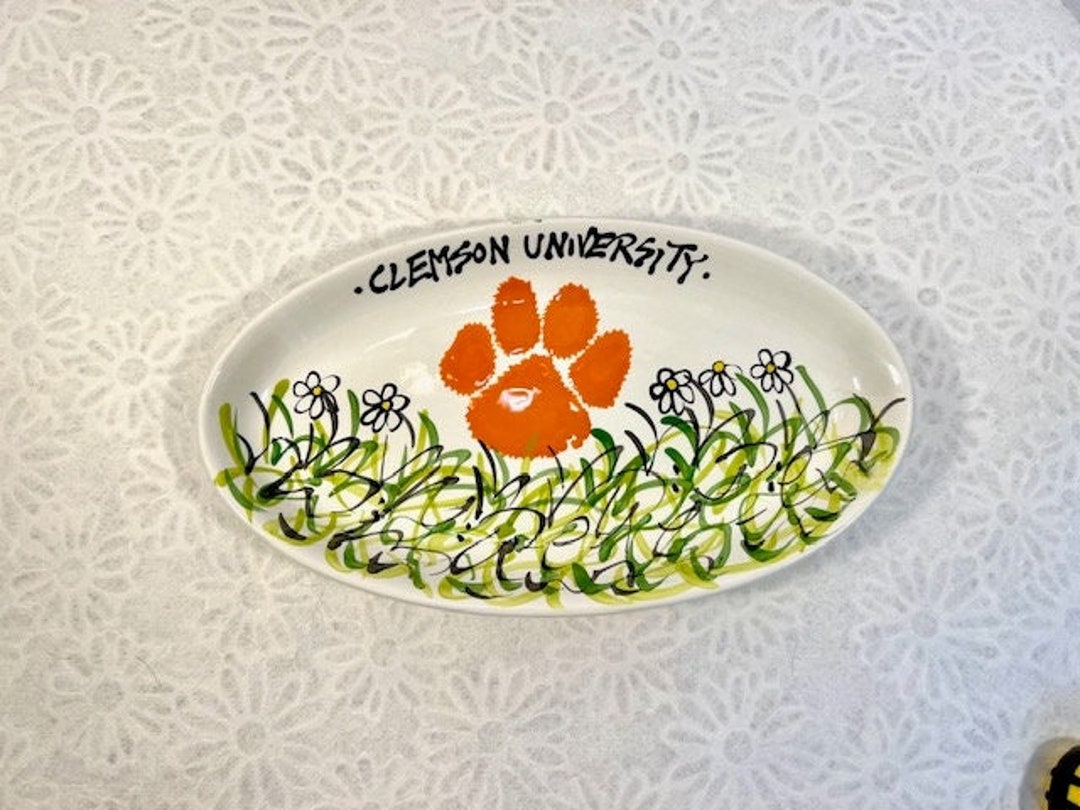 Clemson Tigers Serving Plate, T. Cabells Too, New With Original Tags - Etsy