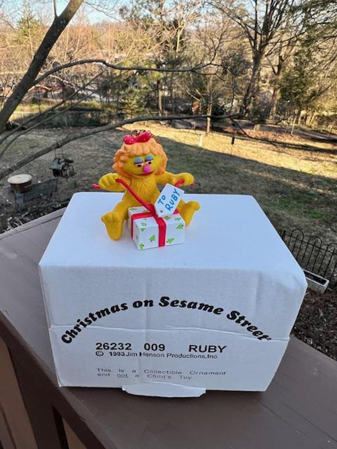 Vintage Ruby Sesame Street Ornament, Made in 1993, Jim Henson Ornament ...