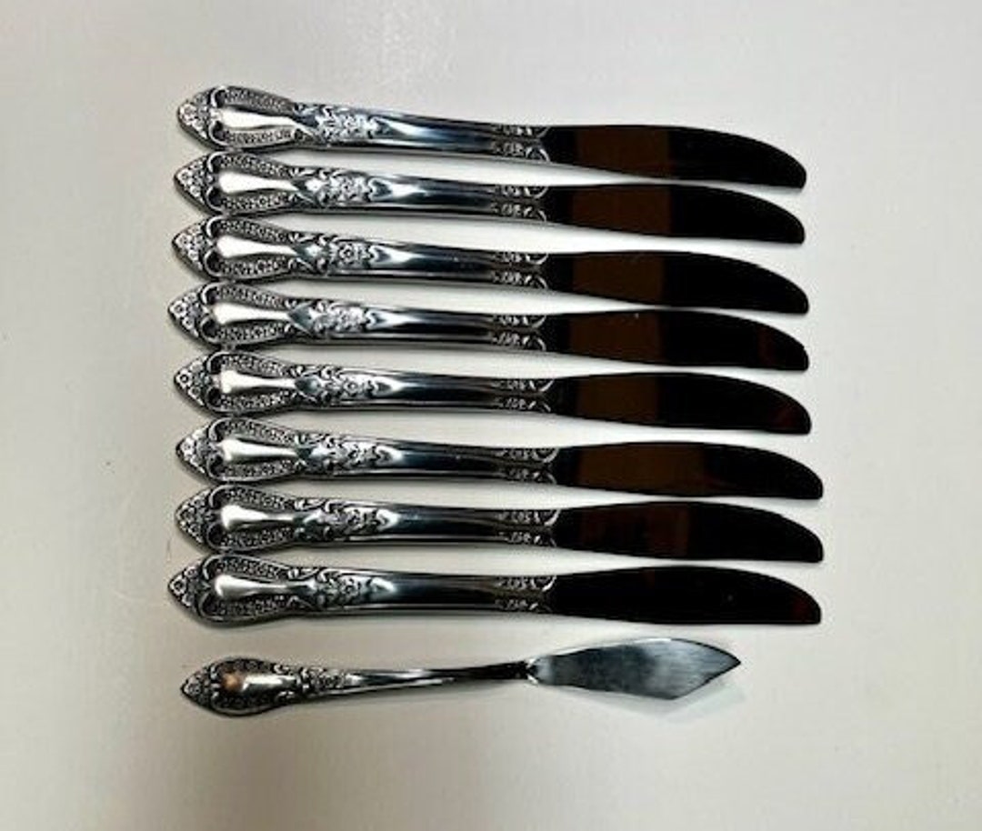 New Medina by Present Knives, Set of 8 With Butter Knife, Stainless ...