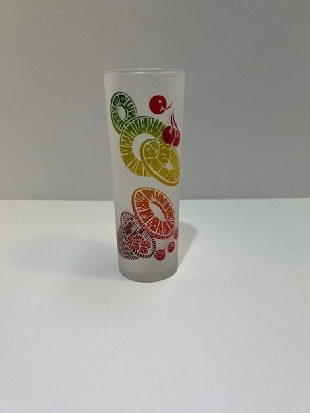 MCM Federal Frosted High Ball Glass, Tom Collins Glass, 12 Oz, Mint ...