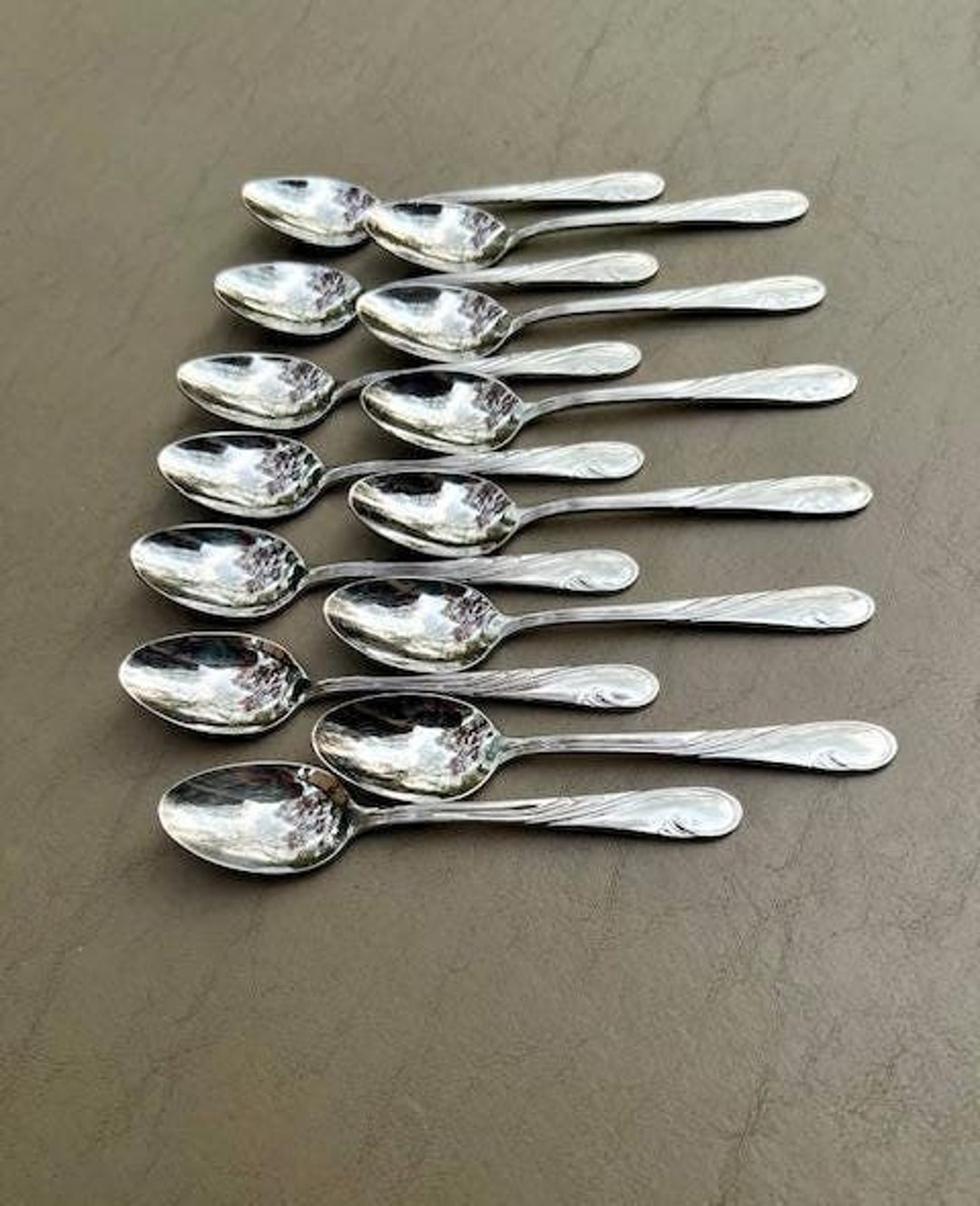 13 Tidewater Teaspoons, Made by Gorham, Stainless Steel 18/8, Made From ...