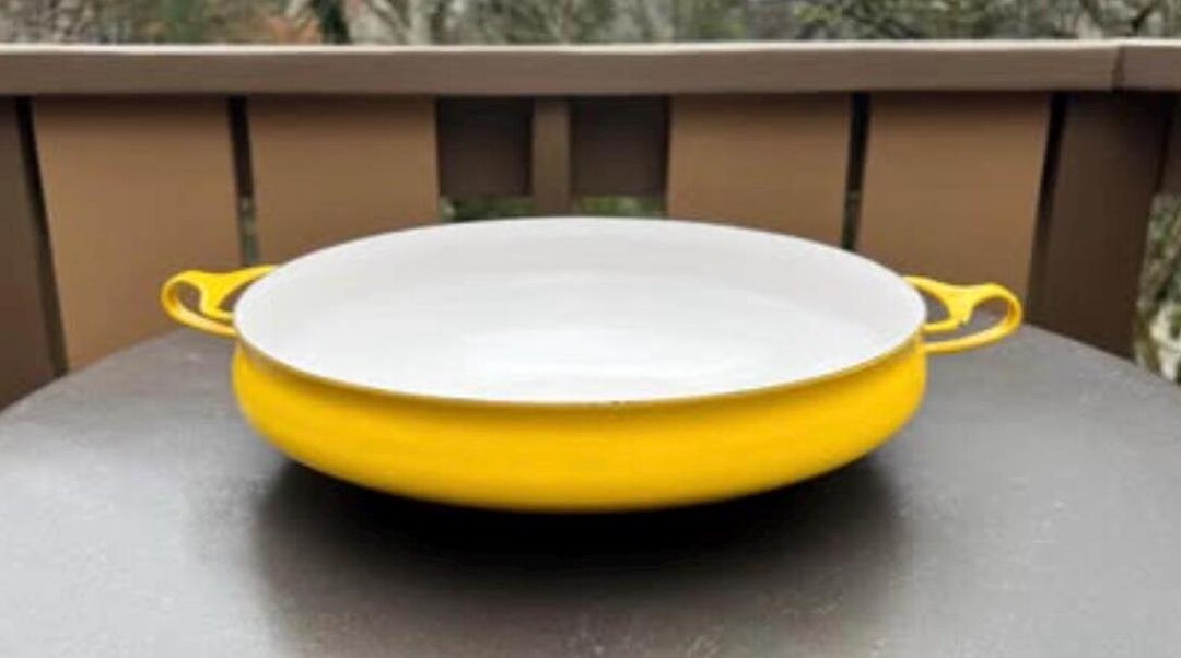 MCM 13 Inch Dansk Paella Pan. IHQ Kobenstyle Yellow Pan. Marked Dansk ...