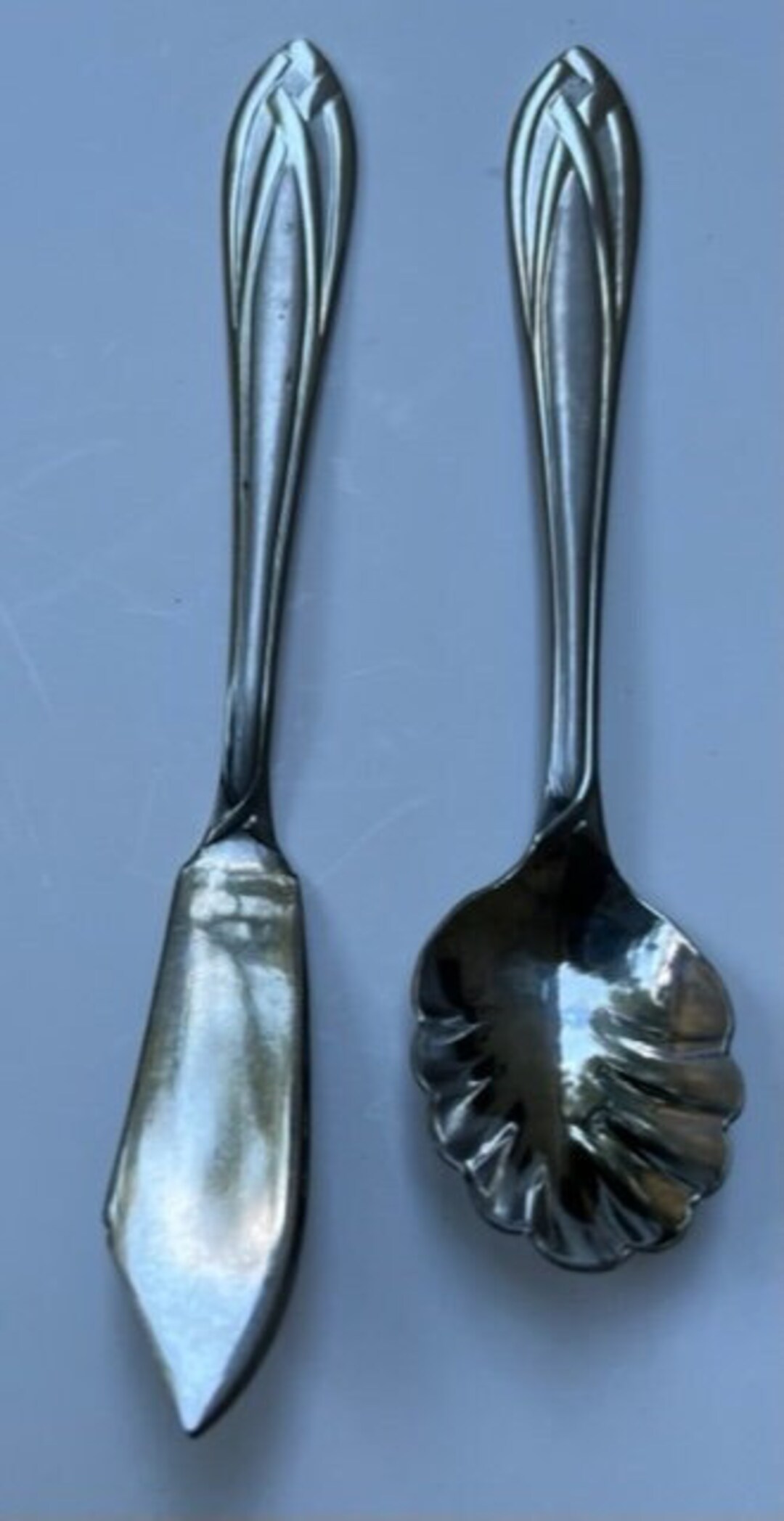 Hampton Lace Sugar Shell Spoon and Butter Knife - Etsy