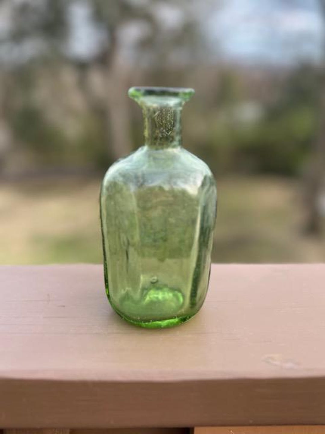 Hand Blown Whiskey Flask Reproduction of an 1880 Flask. Smooth Pontil ...