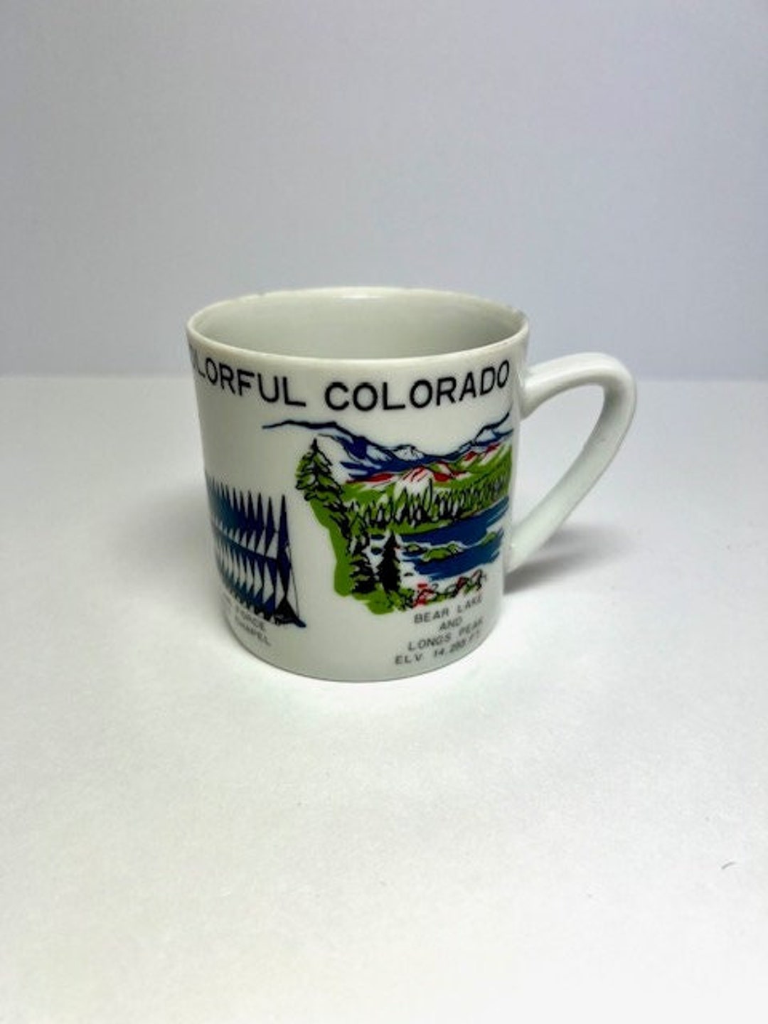 Vintage Colorado Coffee Mug, Depicts the Many Tourist Sites of Colorado ...
