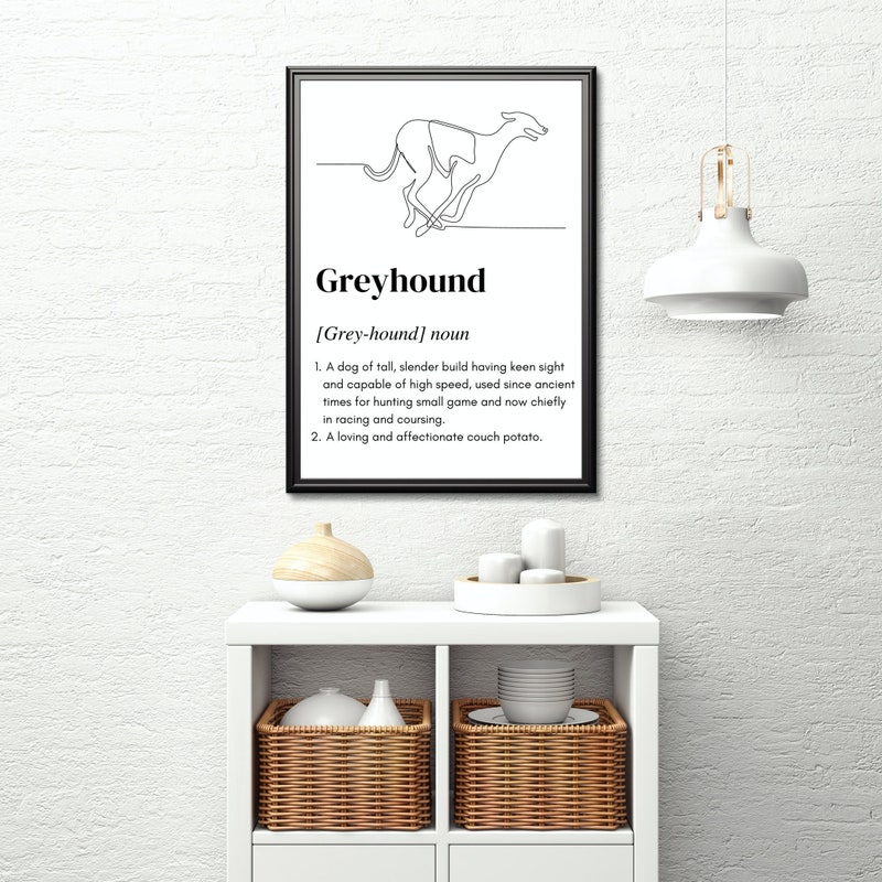 Greyhound Definition Print - Etsy