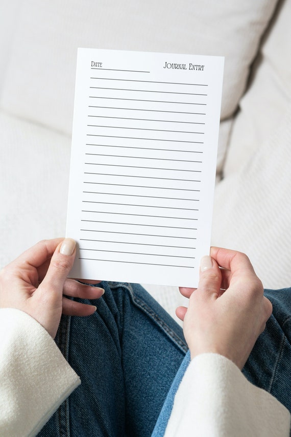 Journal Entry Printable Journal Digital Journal Single - Etsy