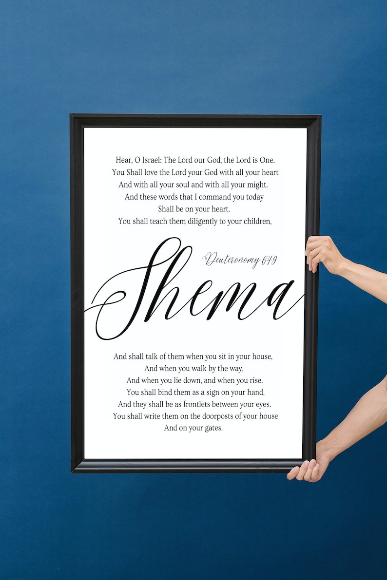 Shema Israel, Deuteronomy 6, Yeshua Wall Art Shema Digital, Shema ...
