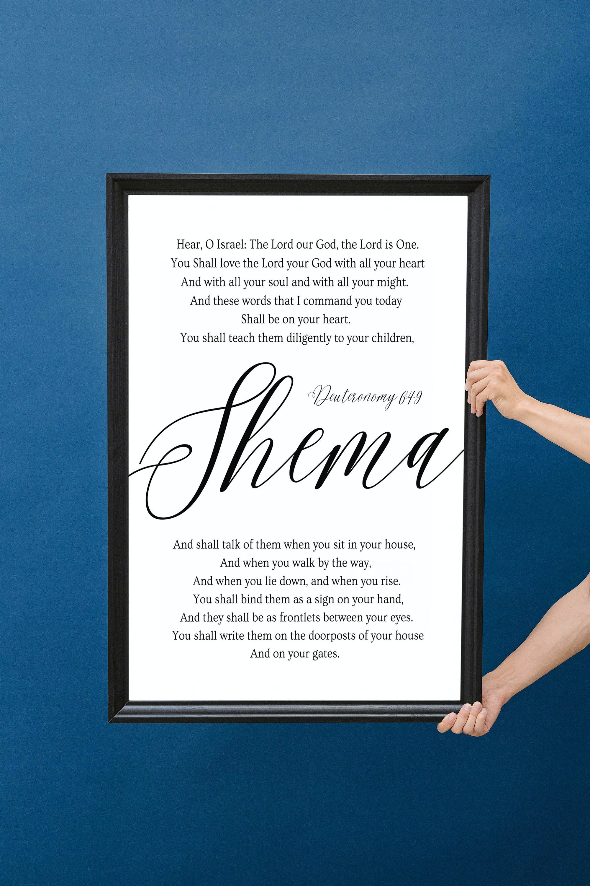 Shema Israel, Deuteronomy 6, Yeshua Wall Art Shema Digital, Shema ...