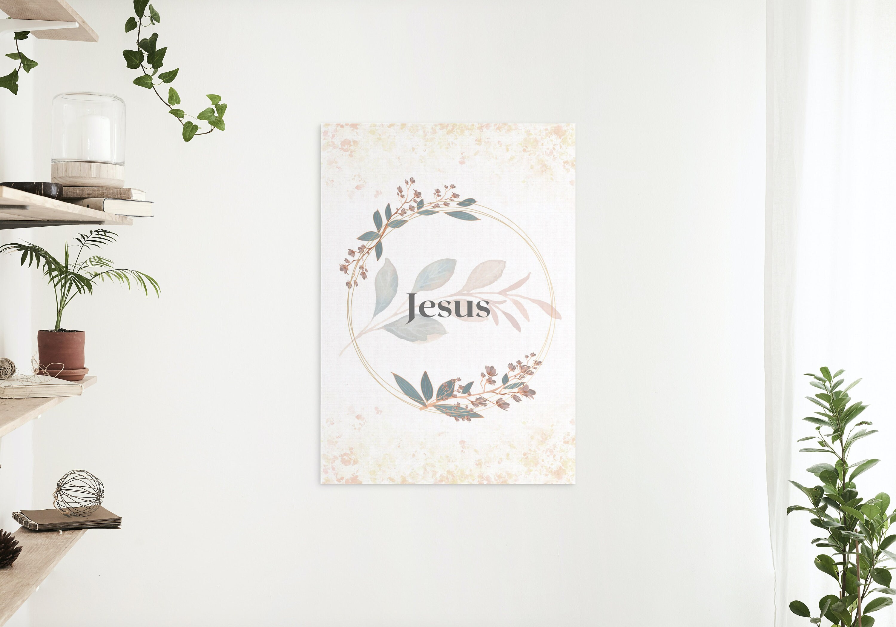 Jesus Wall Art, Yeshua Wall Art, Christian Digital Download, Church ...