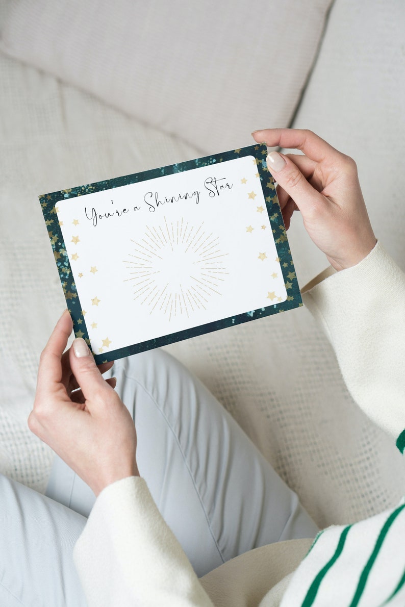 You're a Shining Star Note Card, Digital Note Card, Printable Note Card ...