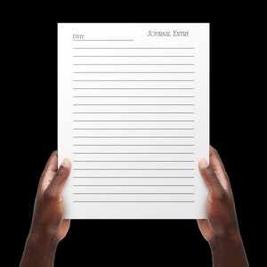 Journal Entry, Printable Journal, Digital Journal, Single Journal Page ...