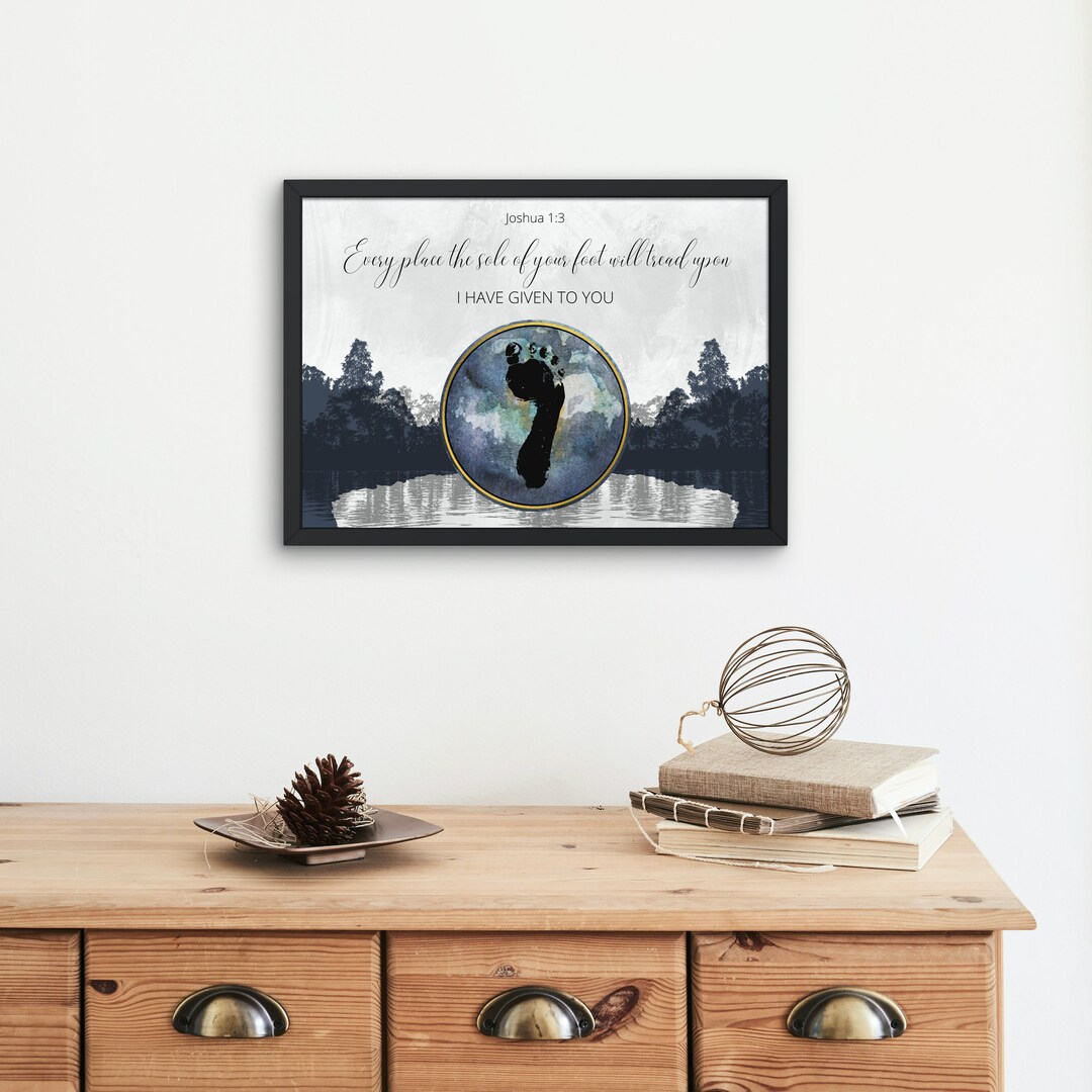 Sole of Your Foot Wall Art, Joshua 1:3, Israel Wall Art, Digital Wall ...