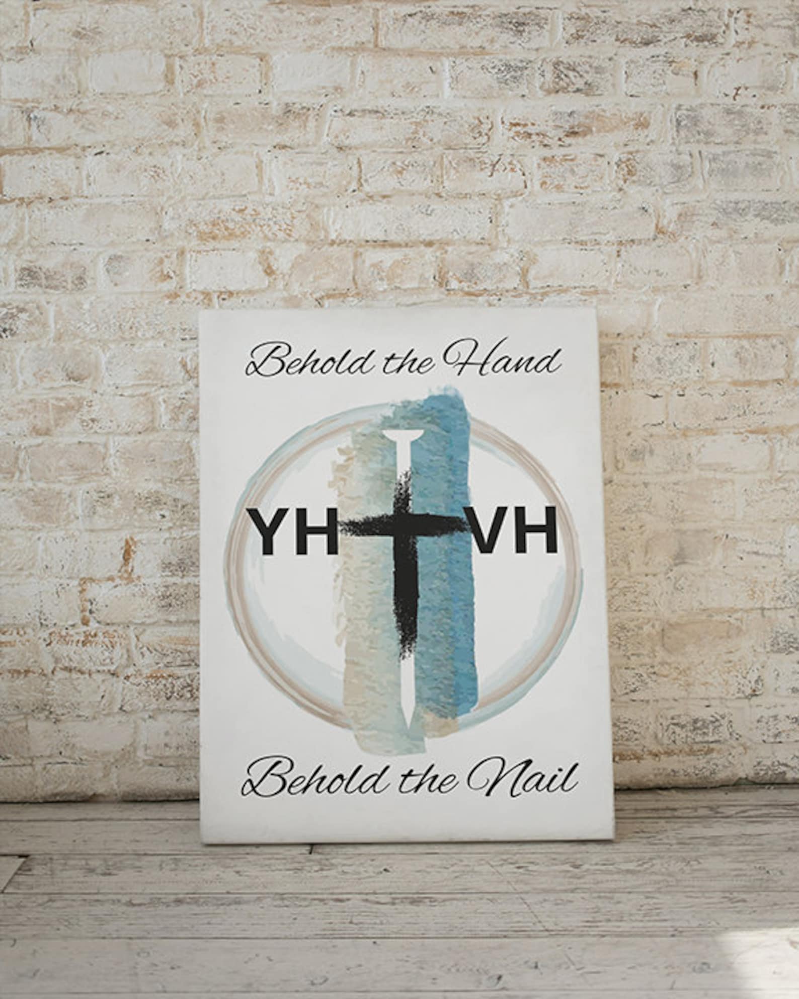 YHVH, Behold the Hand, Behold the Nail, YHVH Wall Art, YHVH Printable ...
