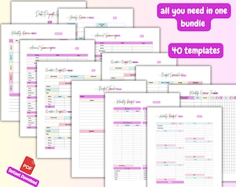 Finance Tracker, Budget Planner Templates, Financial Savings Tracker ...