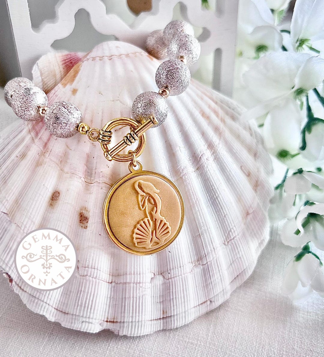 Birth of Venus Charm Bracelet Boho Coastal Style Italian Resort Jewelry ...