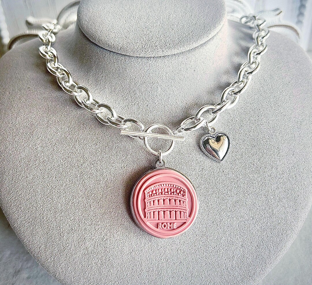 Ancient Rome Colosseum Necklace With Handcrafted Polymer Clay Pendant ...