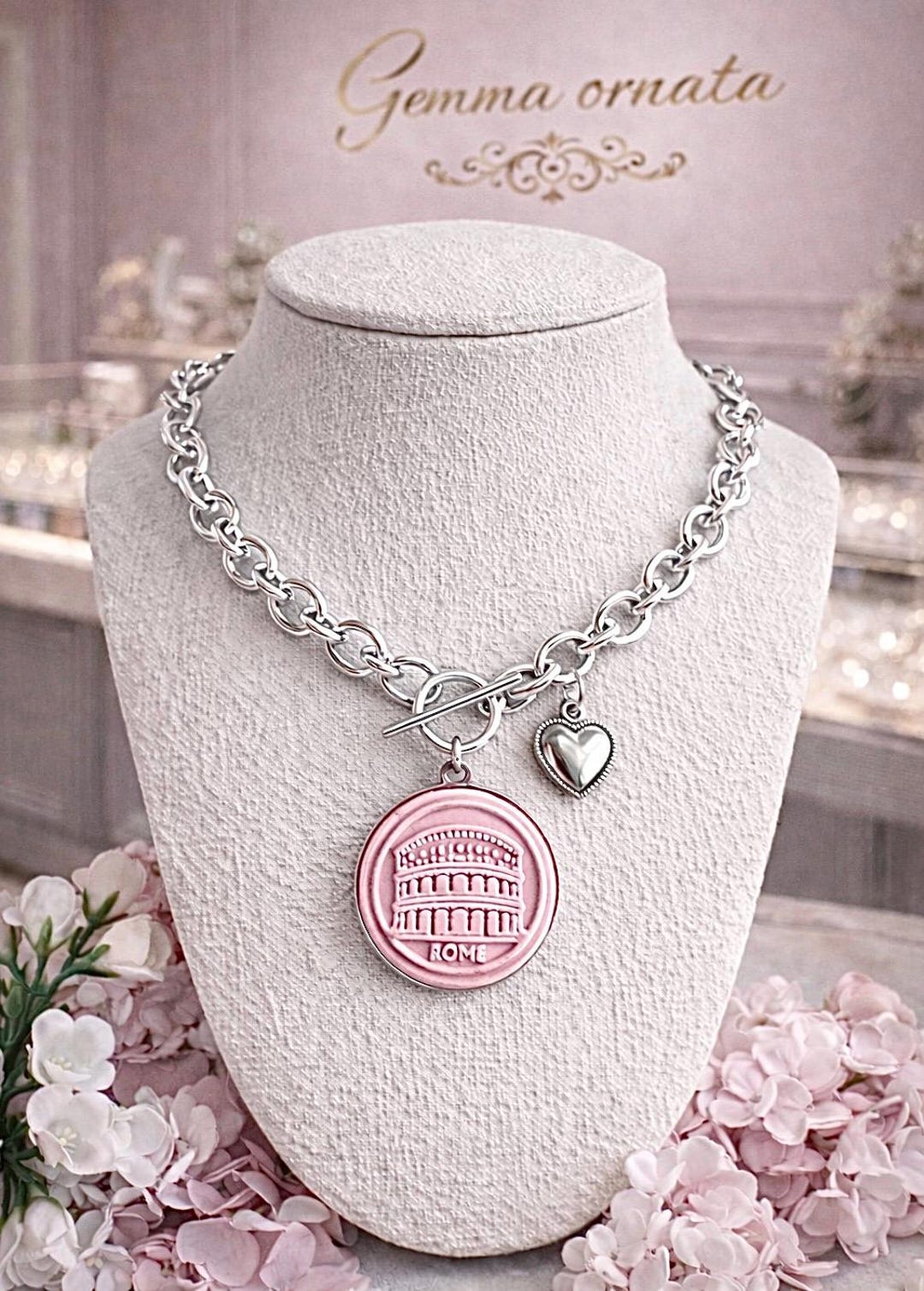 Rome Necklace, Ancient Roman Colosseum Pendant, Rome Jewelry, Italian ...