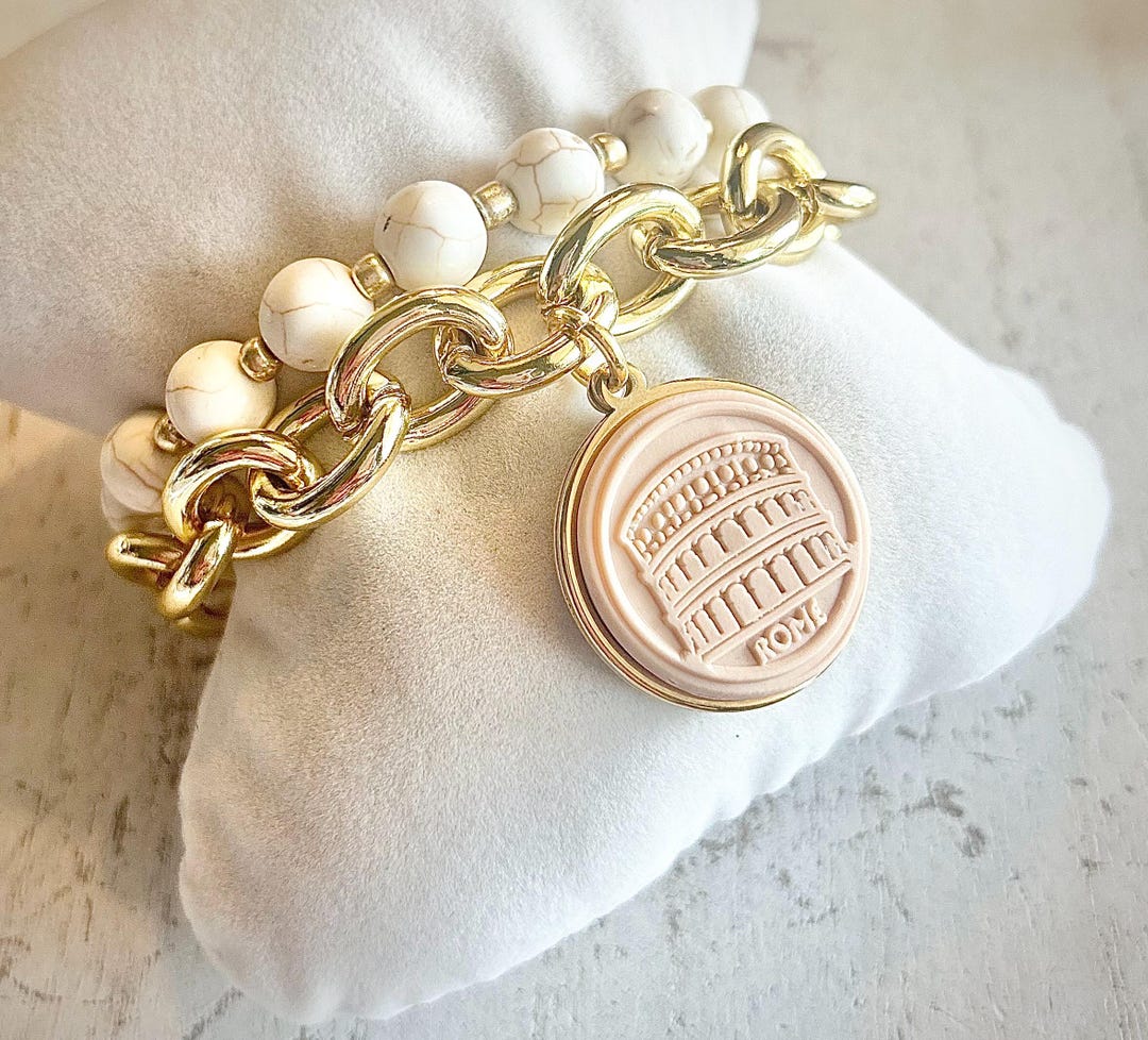 Roman Colosseum Pendant Bracelet Set From Rome Travel Gift From Italy ...