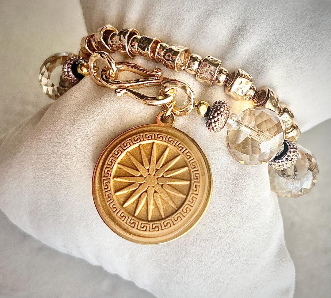 Vergina Star of Macedonia Pendant Bracelet Stack Alexander the Great ...