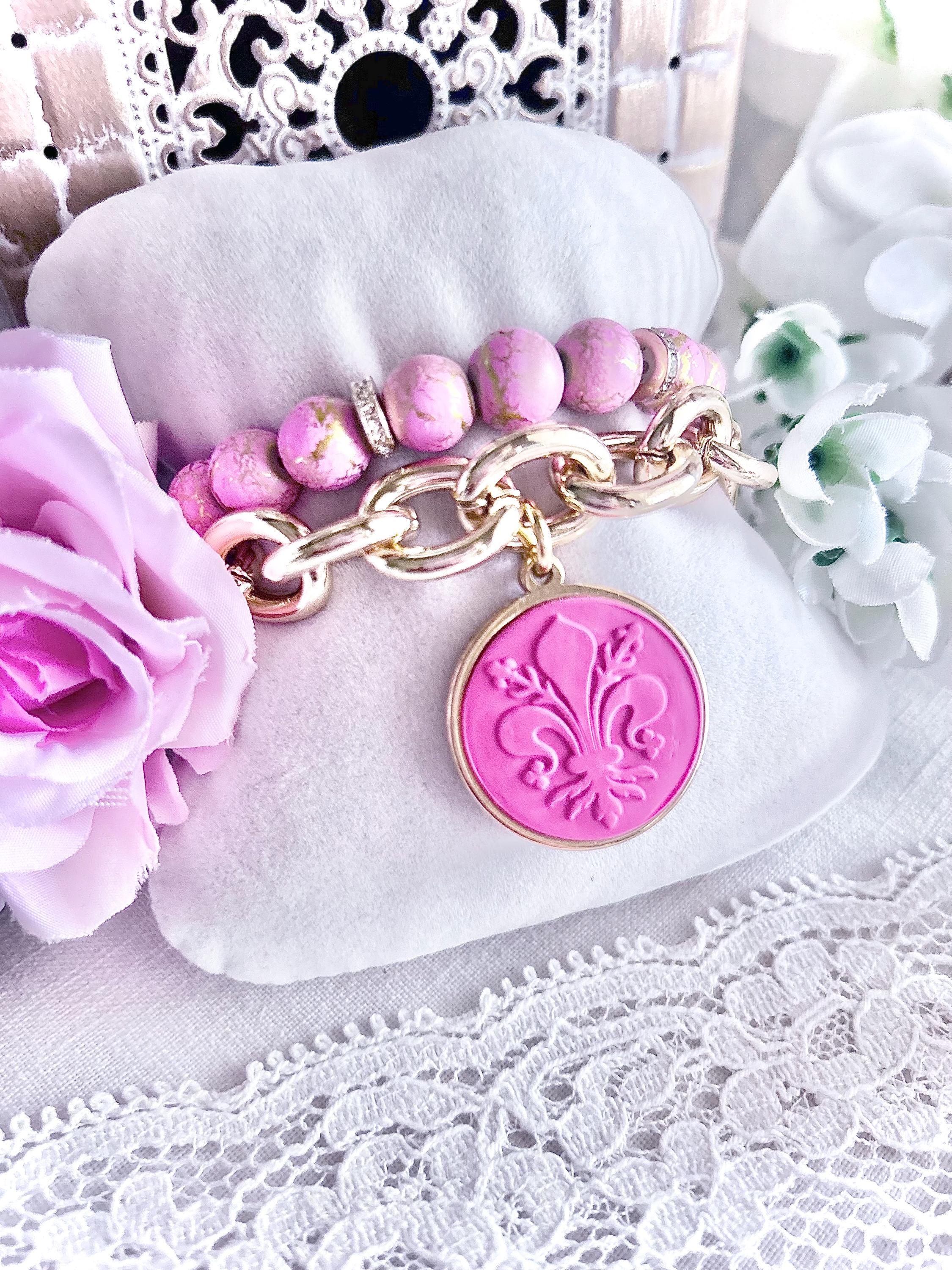 Florence Lily Charm Bracelet Stack, Firenze Lily Jewelry, Giglio of ...
