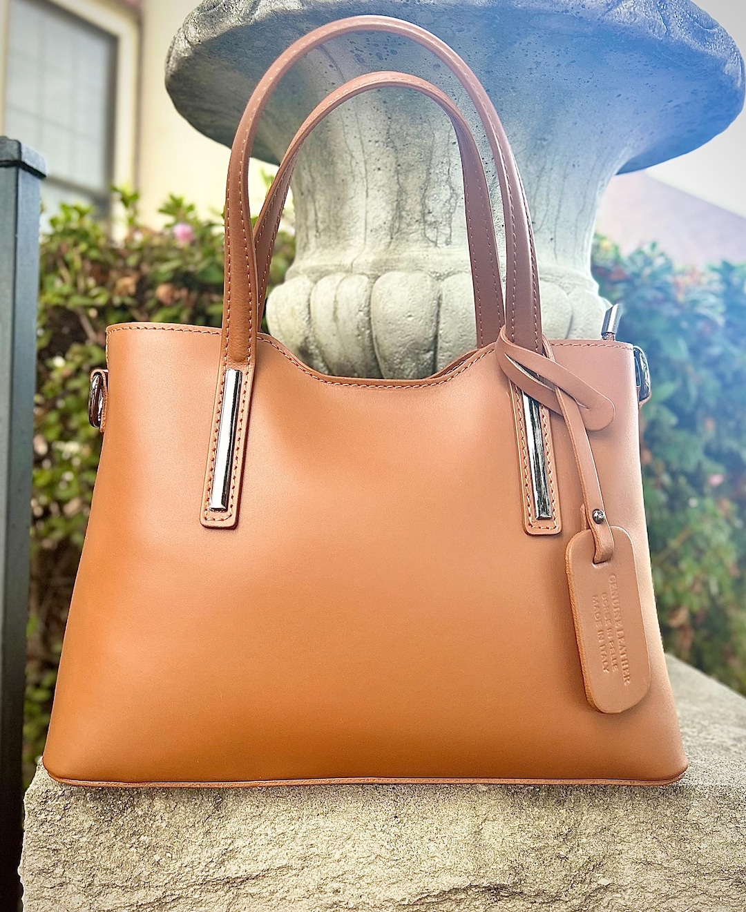 Genuine Italian Leather Handbag Made in Florence Italy, Florentine Leather Purse Handmade in ...