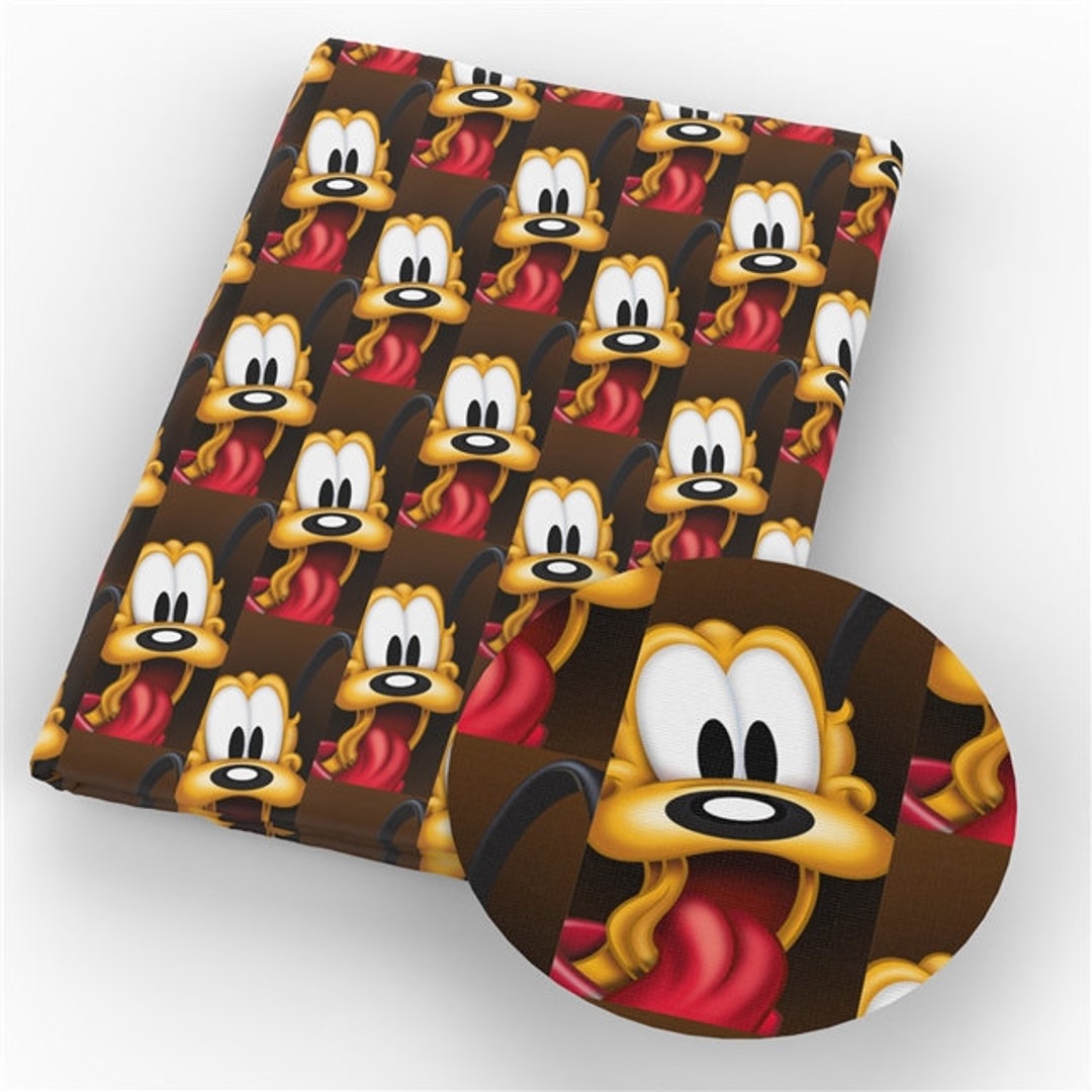Disney Pluto Dog Collage Print | 100% Cotton Fabric | Tumbler Cut and ...