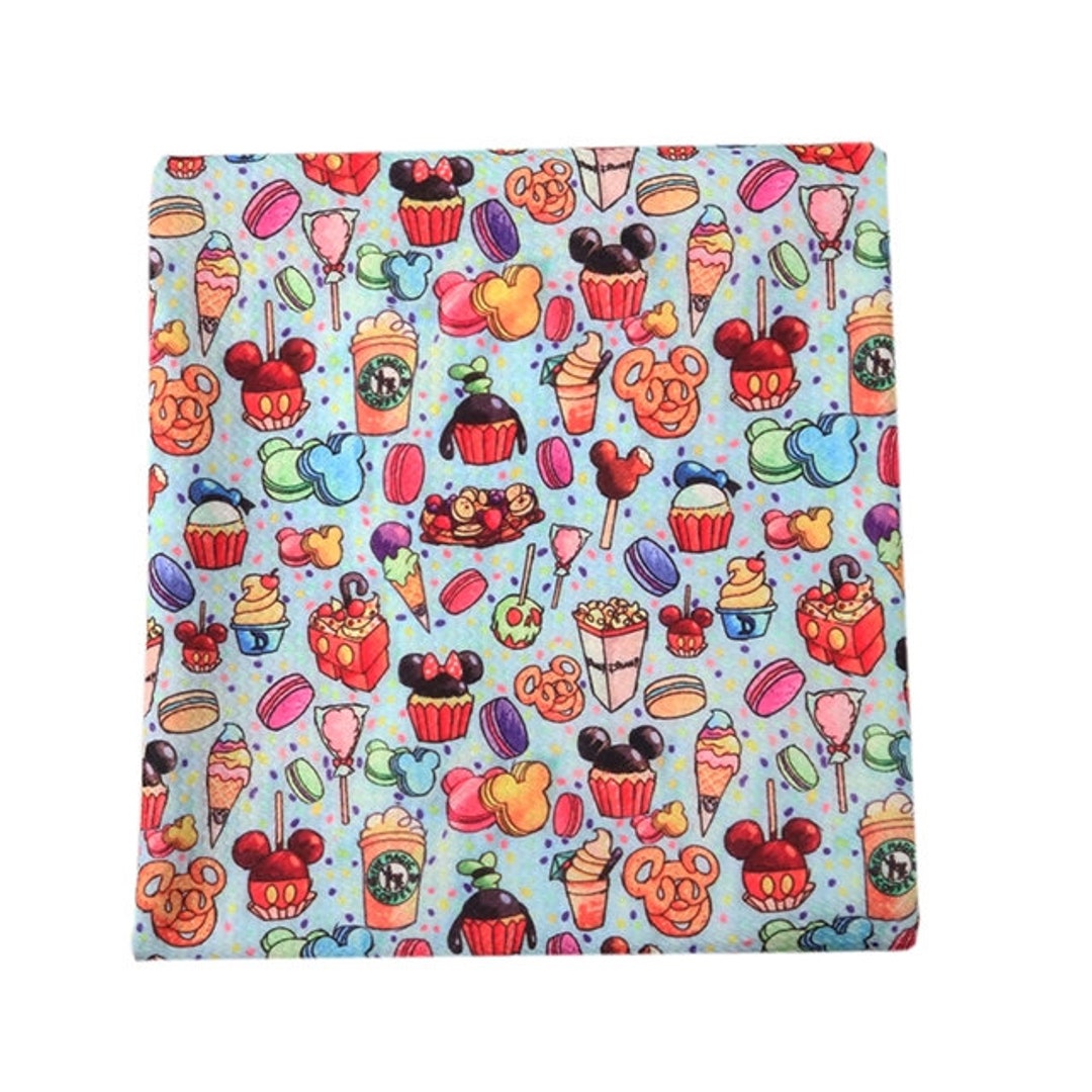 Disney Snacks Fabric | 100% Cotton Fabric | Fabric by the Yard | Disney ...