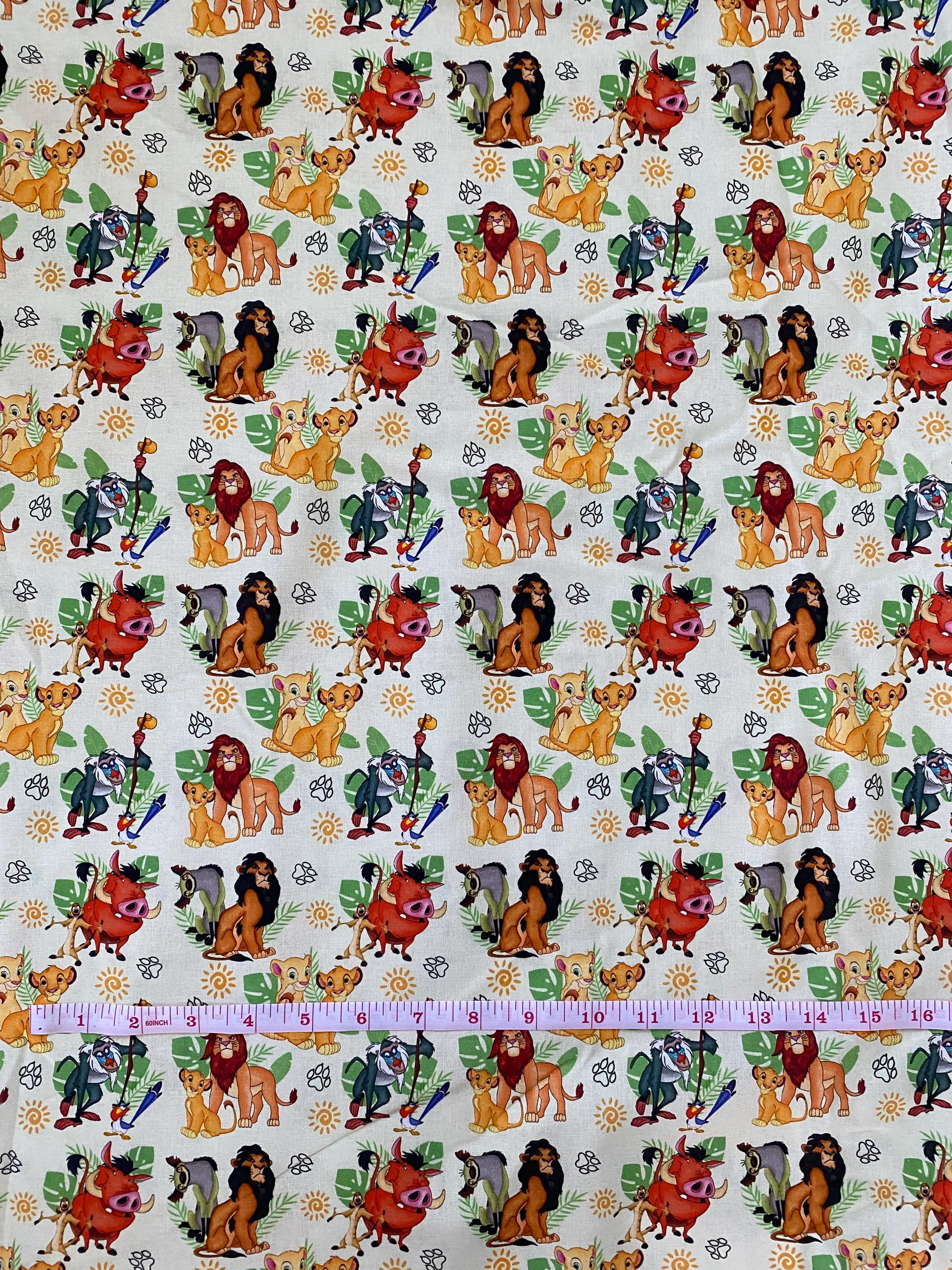 Disney Lion King Collage Print | 100% Cotton Fabric | Tumbler Cut and ...