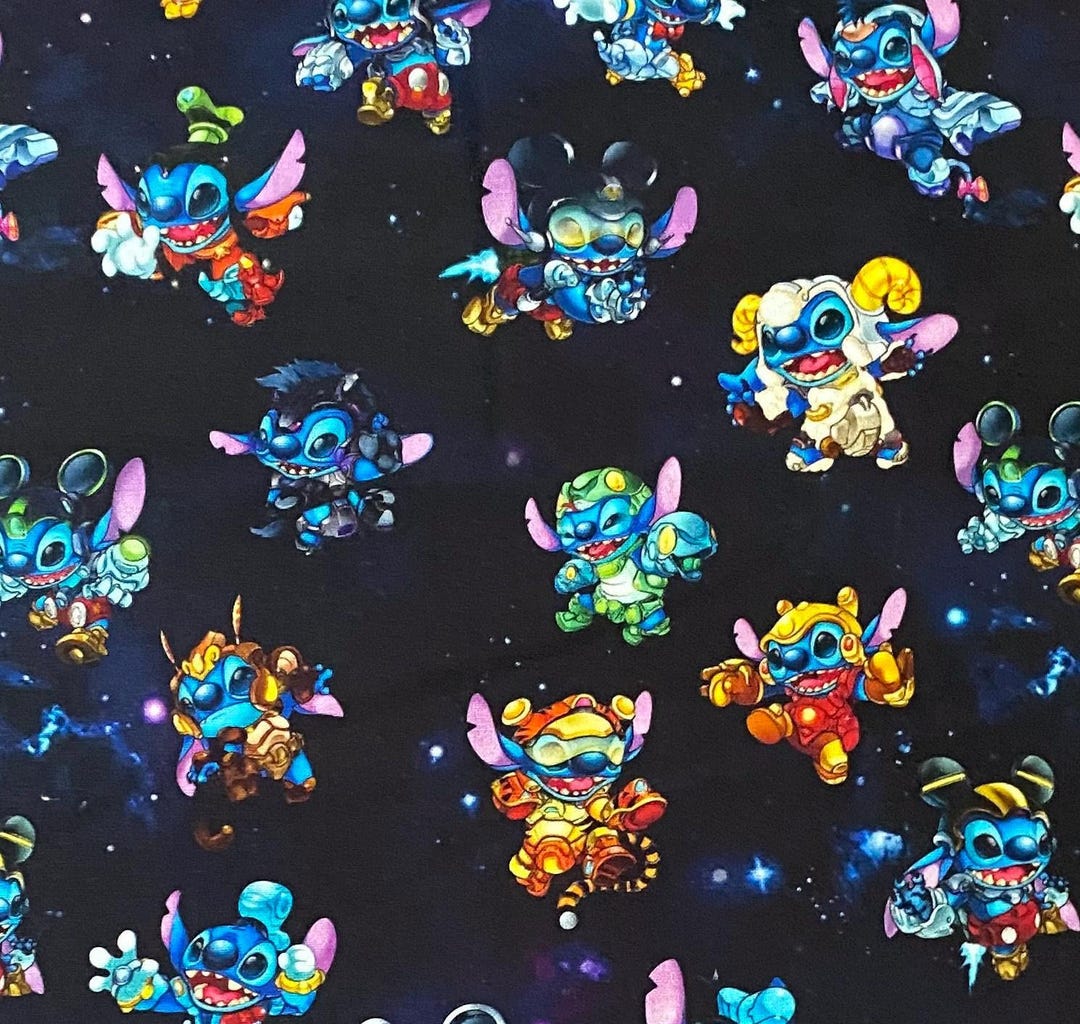 Disney Stitch Fabric 100% Cotton Fabric by the Yard Disney Lilo and ...