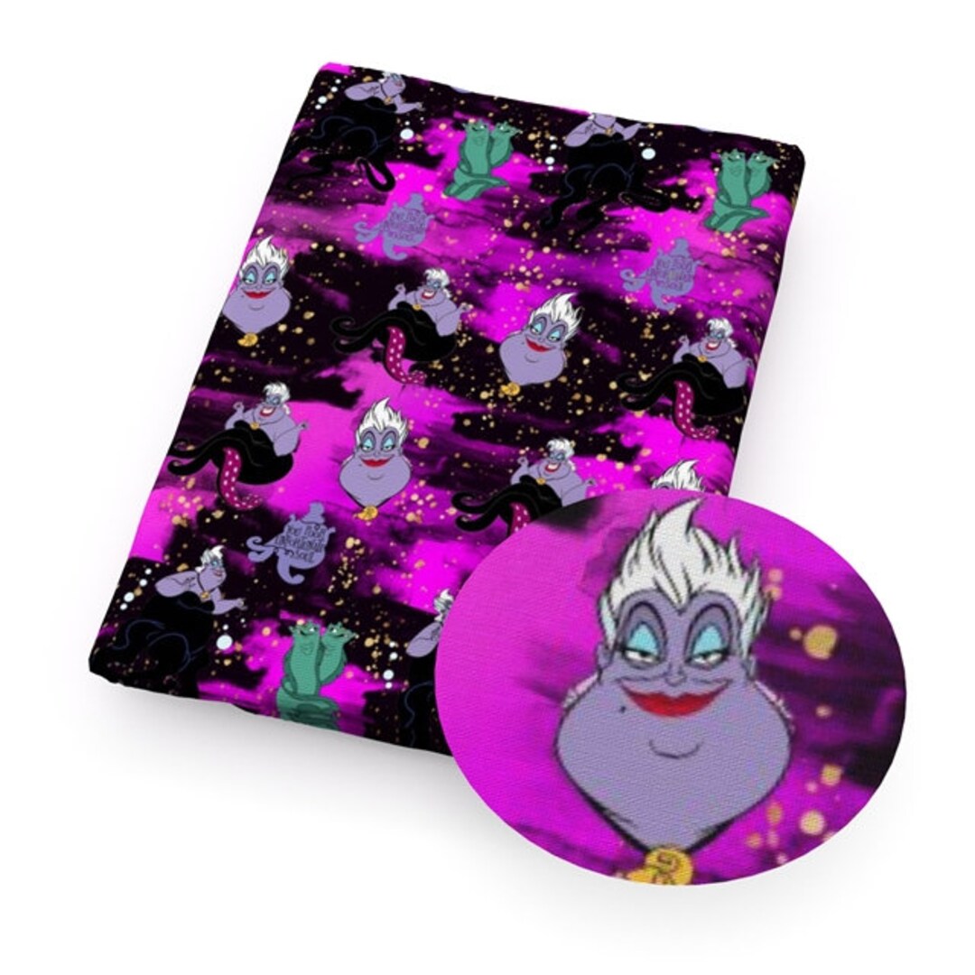 Disney Ursula Cotton Fabric by the Yard – Disney Villain Quilting ...