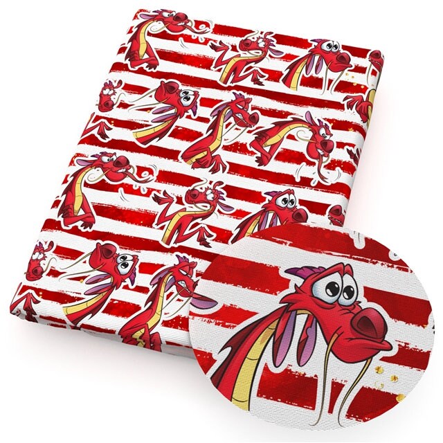 18x10 Disney Mushu Collage Print 100% Cotton Fabric - Etsy