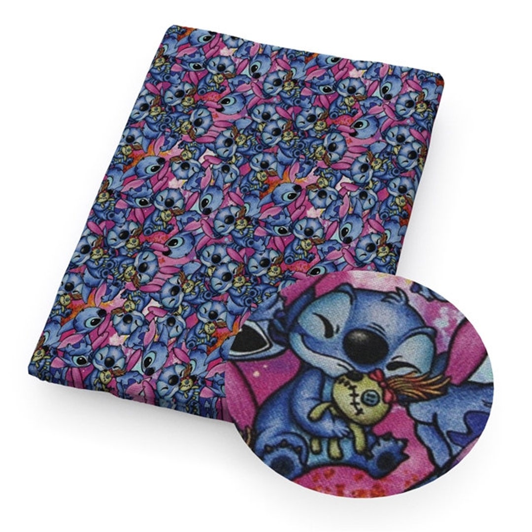 18x10 Disney Stitch Fabric 100% Cotton Fabric Remnant Lilo and Stitch ...