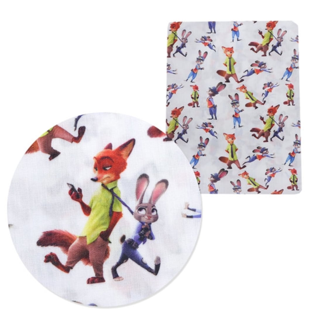Impresión de collage de Disney Zootopia / Tela 100% algodón / Corte de ...