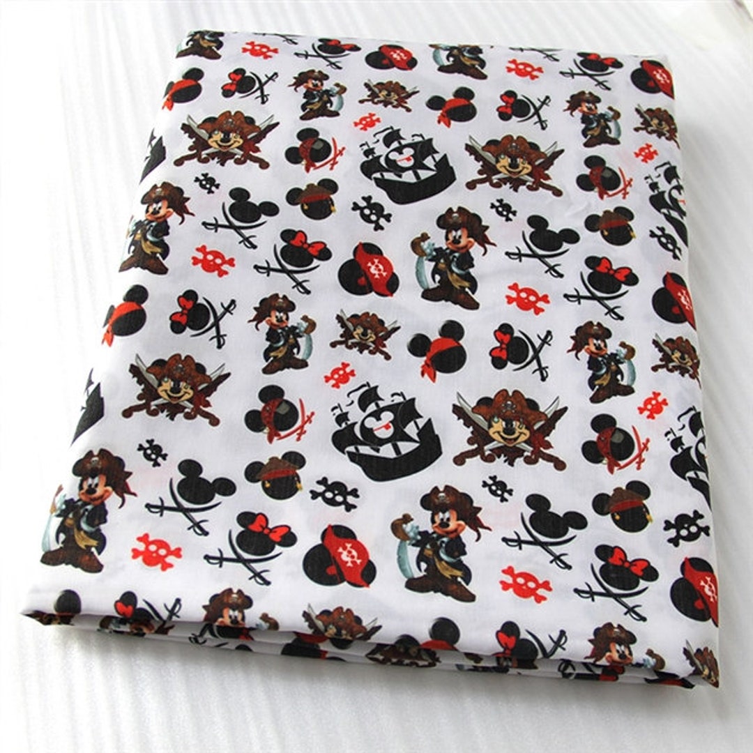 Disney Pirate Mickey Fabric | 100% Cotton Fabric | Fabric by the Yard ...