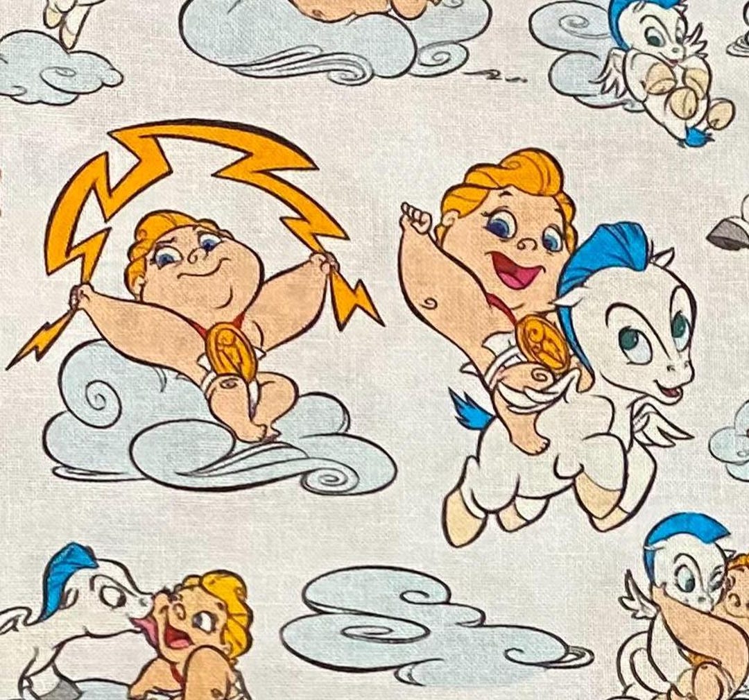 Disney Hercules Collage Print | 100% Cotton Fabric | Tumbler Cut and ...