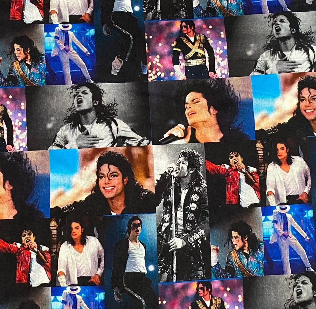 Michael Jackson Print | 100% Cotton Fabric | Fabric by the Yard 80s Pop ...