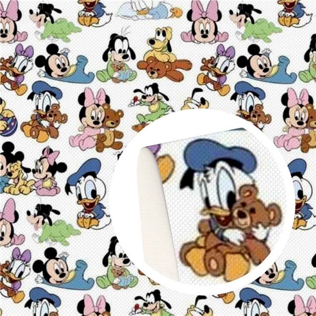 18x10 Disney Babies Collage Print 100% Cotton Fabric Remnants Baby ...