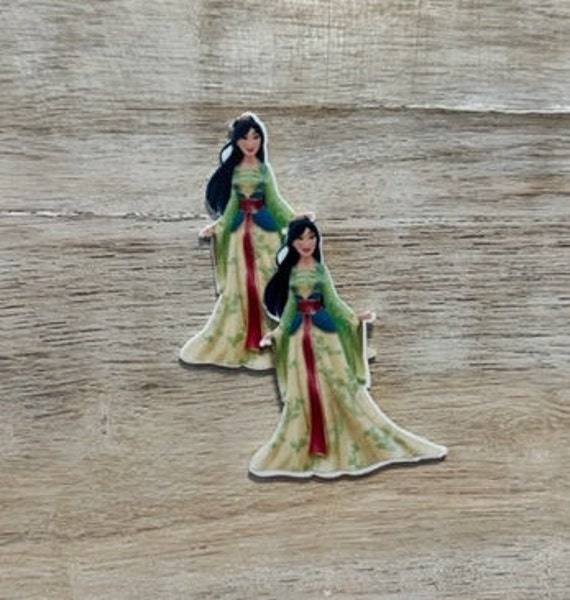 Disney Mulan Flat Back Planar Resin Hair Bow Center - Etsy