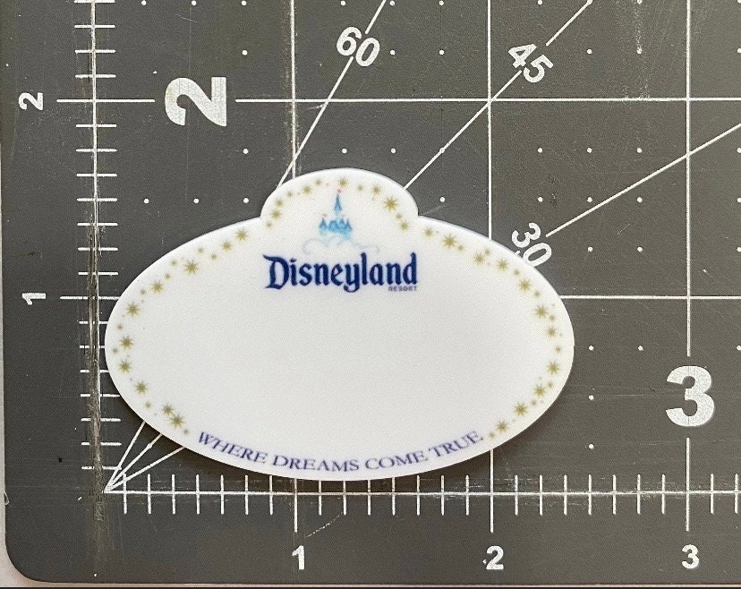 Disneyland Name Tag Flat Back Planar Resin 100 Years of - Etsy